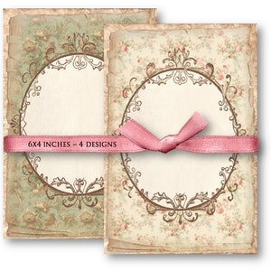 DIGITAL Shabby Chic Frame Backgrounds - Digital Collage Sheet Download ...