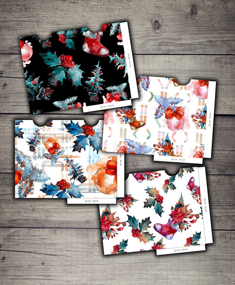 DIGITAL Printable Christmas Envelopes Digital Collage Sheet | Etsy