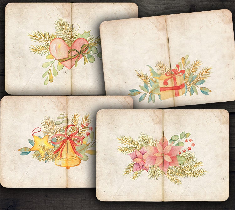 DIGITAL Christmas Junk Journal Printable Pages Digital - Etsy