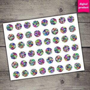 DIGITAL 1 Inch Circles for Cabochons, Bottle Caps and Jewelry Pendants ...