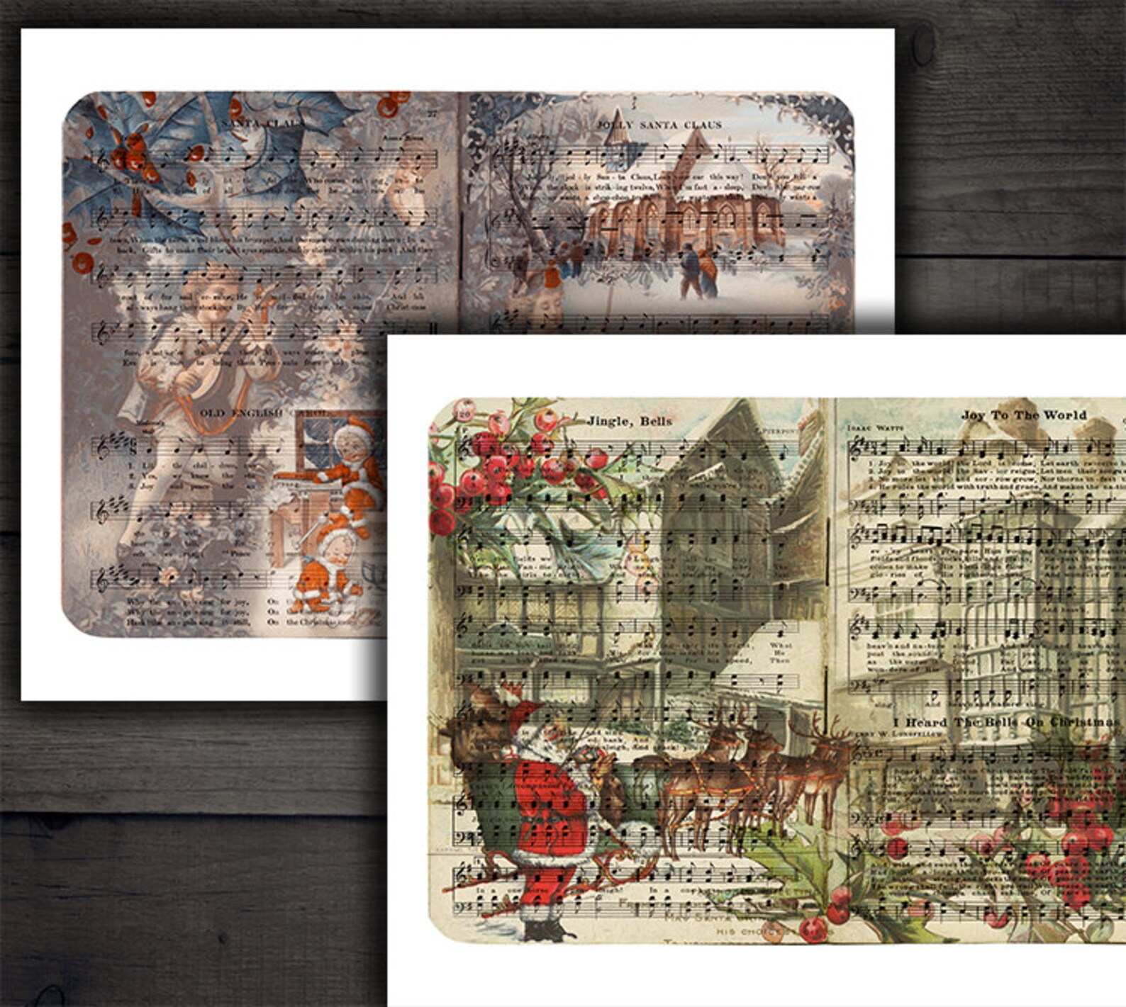 DIGITAL Vintage Christmas Digital Paper Download | Etsy