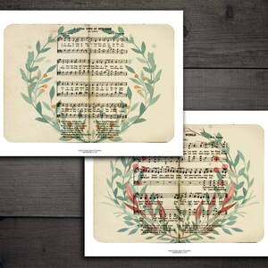 DIGITAL Christmas Vintage Music Sheets - Junk Journal Printable Pages ...