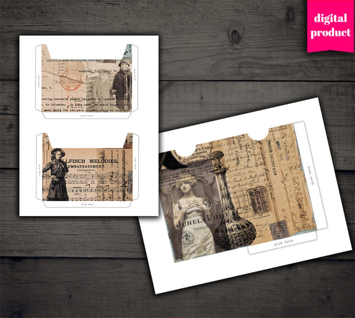 DIGITAL Vintage Junk Journal Kit Printable Grunge Ephemera - Etsy
