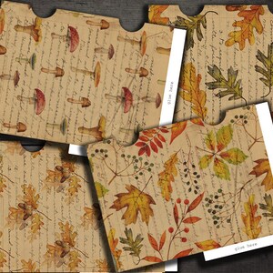 DIGITAL Vintage Fall Printable Envelopes - Digital Collage Sheet ...