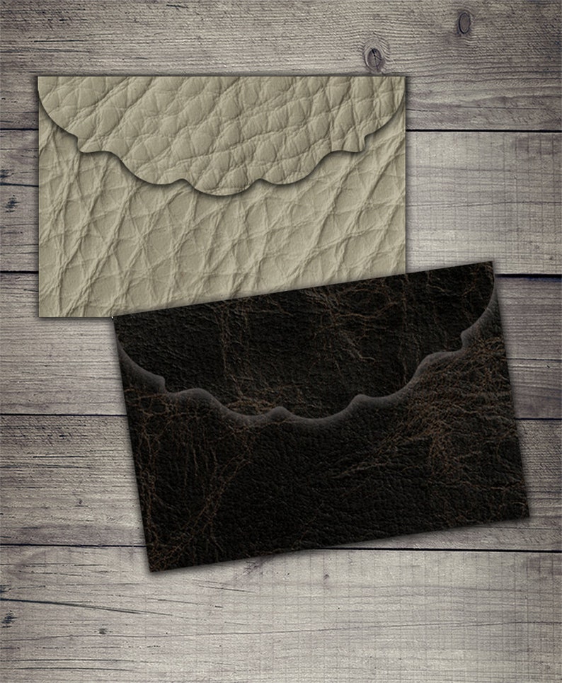 DIGITAL Printable Vintage Leather Envelopes Digital Collage - Etsy