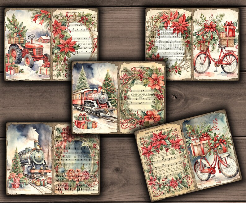 Victorian Christmas Music Sheet Ephemera: Junk Journal Printable ...