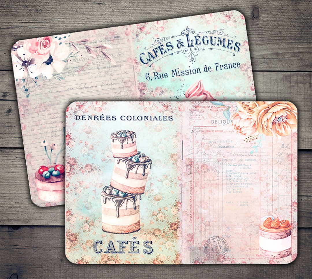 DIGITAL Bakery Cupcakes Cakes Desserts Junk Journal Cover Pages ...