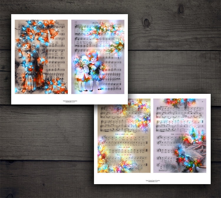 DIGITAL Christmas Lights Digital Paper Download VBM2289 - Etsy