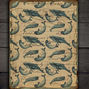 DIGITAL Vintage Sea Creatures Digital Papers - Printable Junk Journal ...