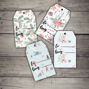 DIGITAL Printable Christmas Gift Tags - Digital Collage Sheet Download ...