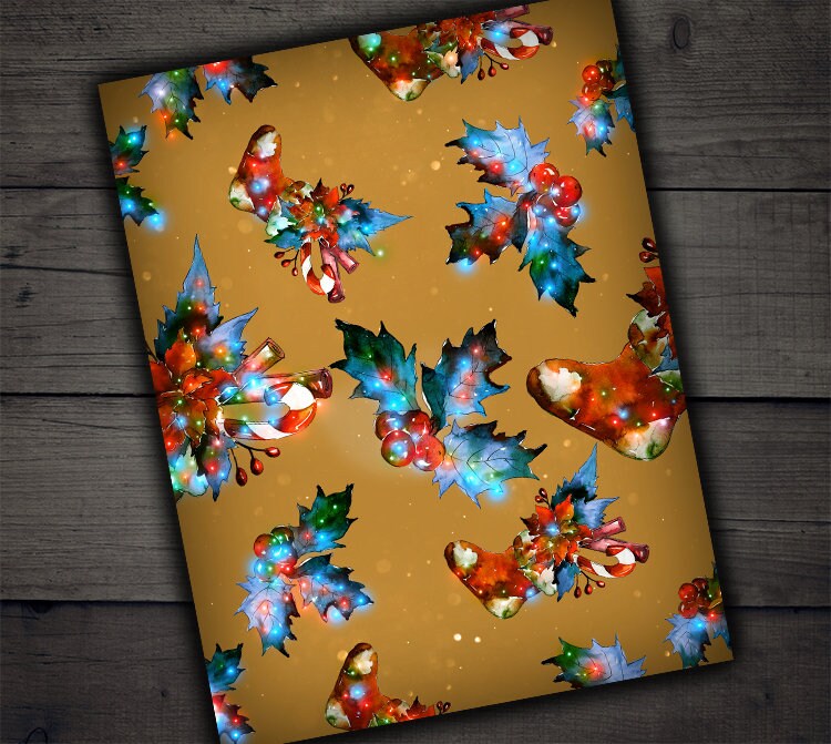 DIGITAL Christmas Lights Digital Paper Download - Etsy
