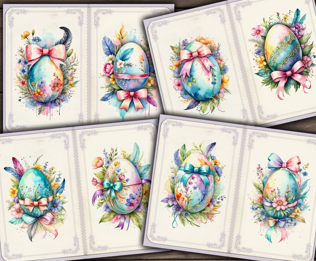 Easter Junk Journal Kit, Printable Easter Scrapbook Papers, Easter Eggs ...