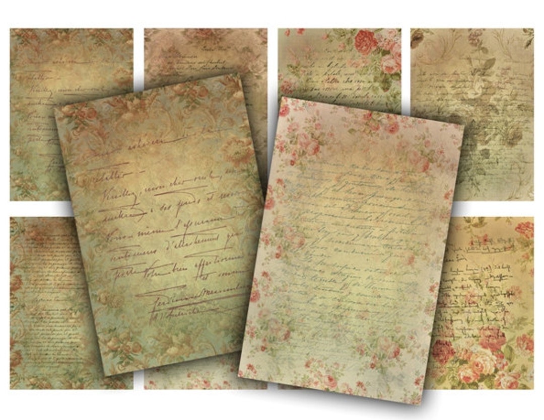 DIGITAL Handwritten Letters Digital Collage Sheet Download - 574 ...