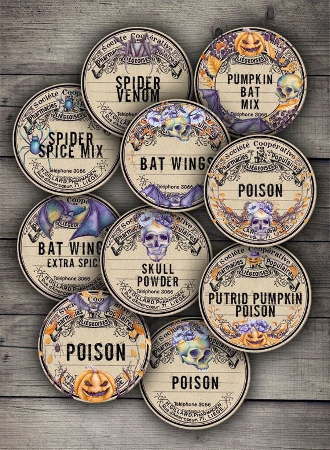 Halloween Potion Bottle Labels, Printable Halloween, Bottle Labels ...