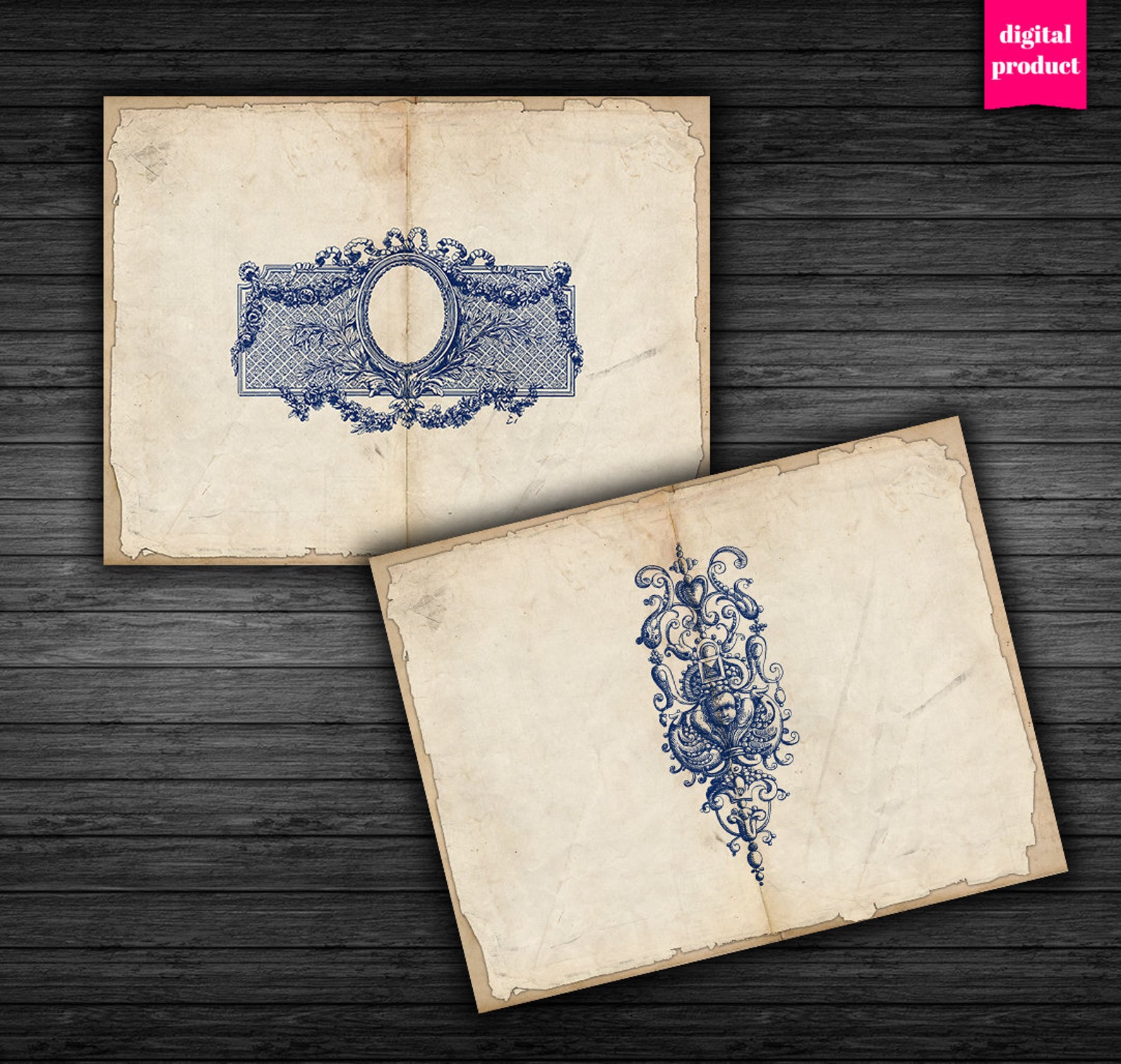 DIGITAL Victorian Junk Journal Pages Printable Junk Journal - Etsy