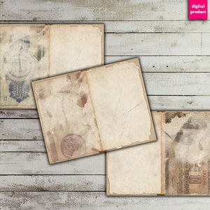 DIGITAL Grunge Old Bank Notes - Antique Old Money - Printable Grunge ...