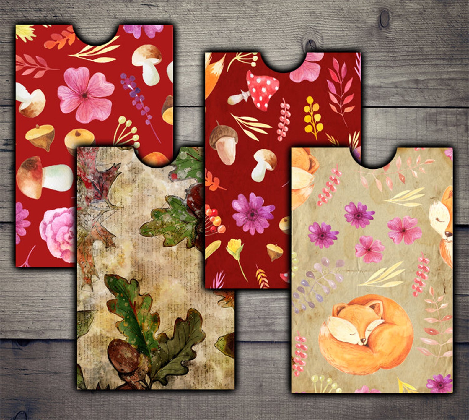 DIGITAL Printable Vintage Fall Envelopes Digital Collage - Etsy