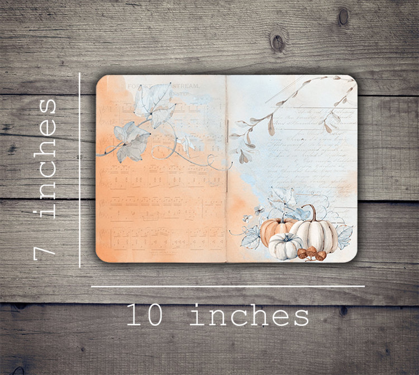 DIGITAL Fall Pumpkins Digital Paper Printable Junk Journal - Etsy