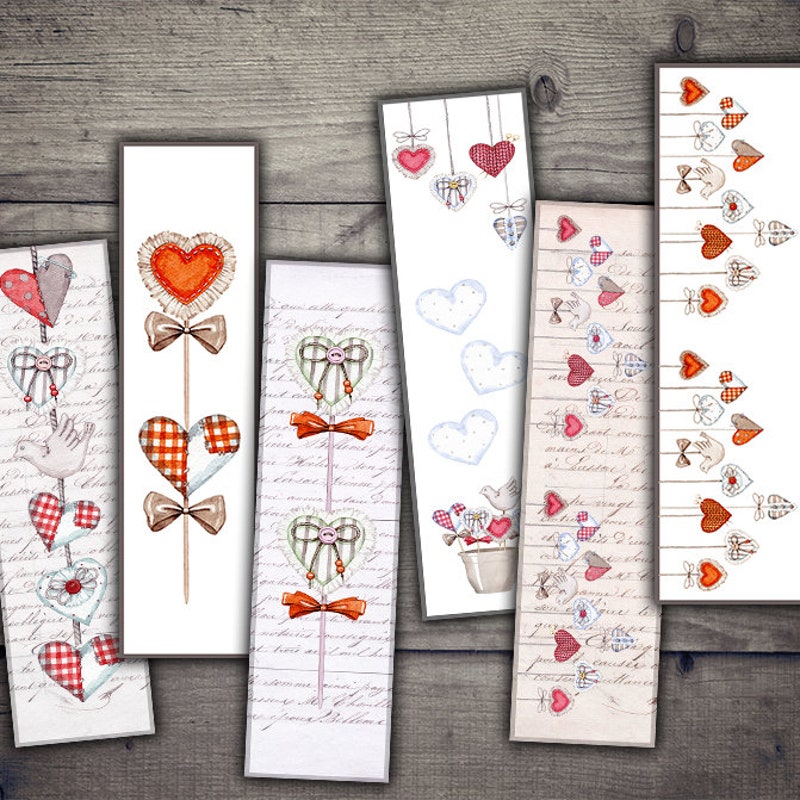 Valentine Bookmark - Etsy