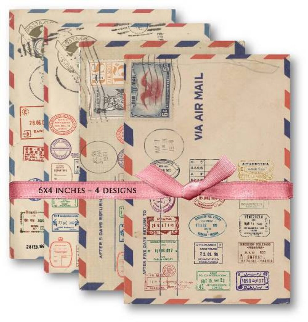 DIGITAL Air Mail Postal Stamps Digital Collage Sheet Download -471 ...