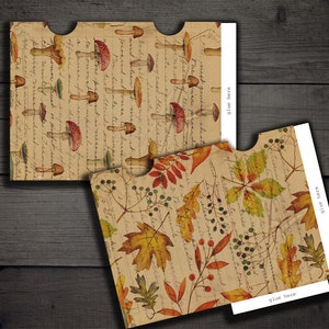 DIGITAL Vintage Fall Printable Envelopes - Digital Collage Sheet ...