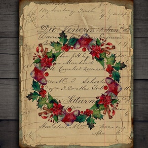 DIGITAL Vintage Christmas Digital Papers - Printable Junk Journal ...