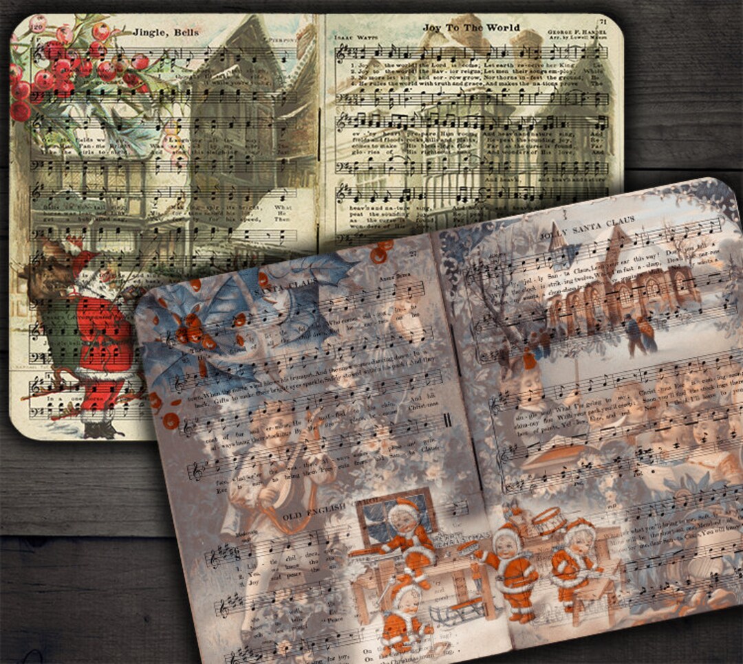 DIGITAL Vintage Christmas Digital Paper Download - Etsy