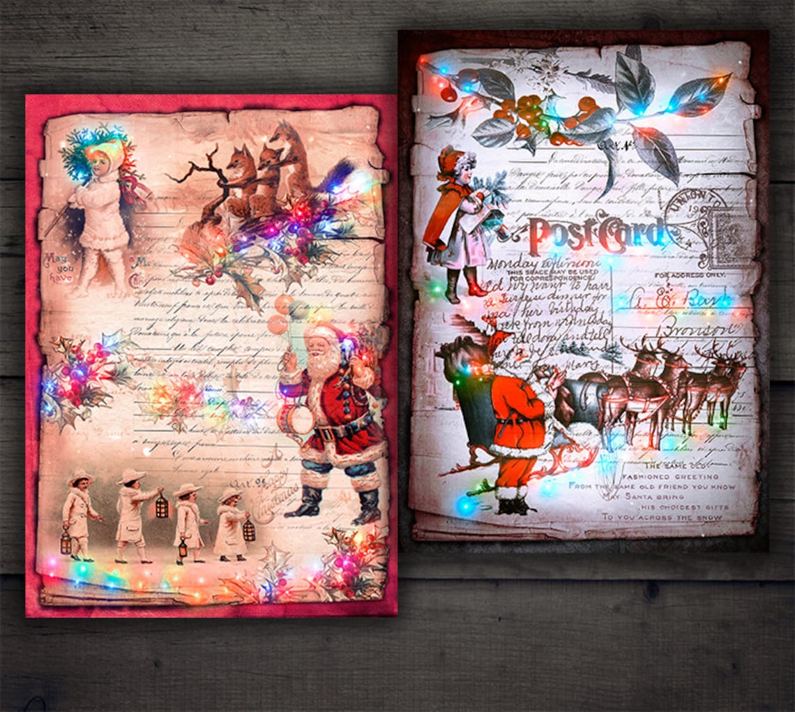 DIGITAL Christmas Lights Digital Paper Download | Etsy