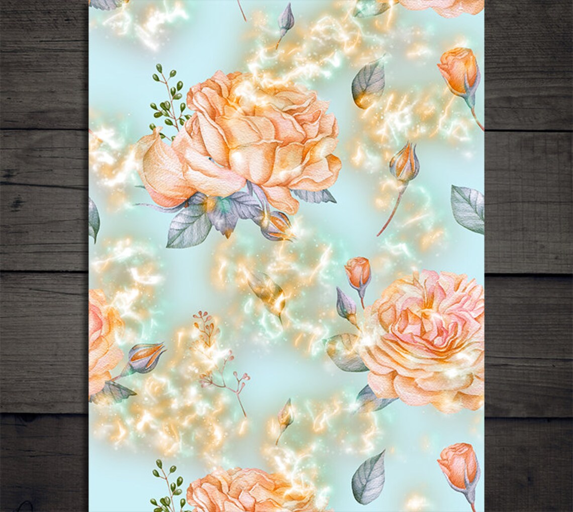 DIGITAL Magical Glowing Digital Papers Digital Collage Sheet | Etsy