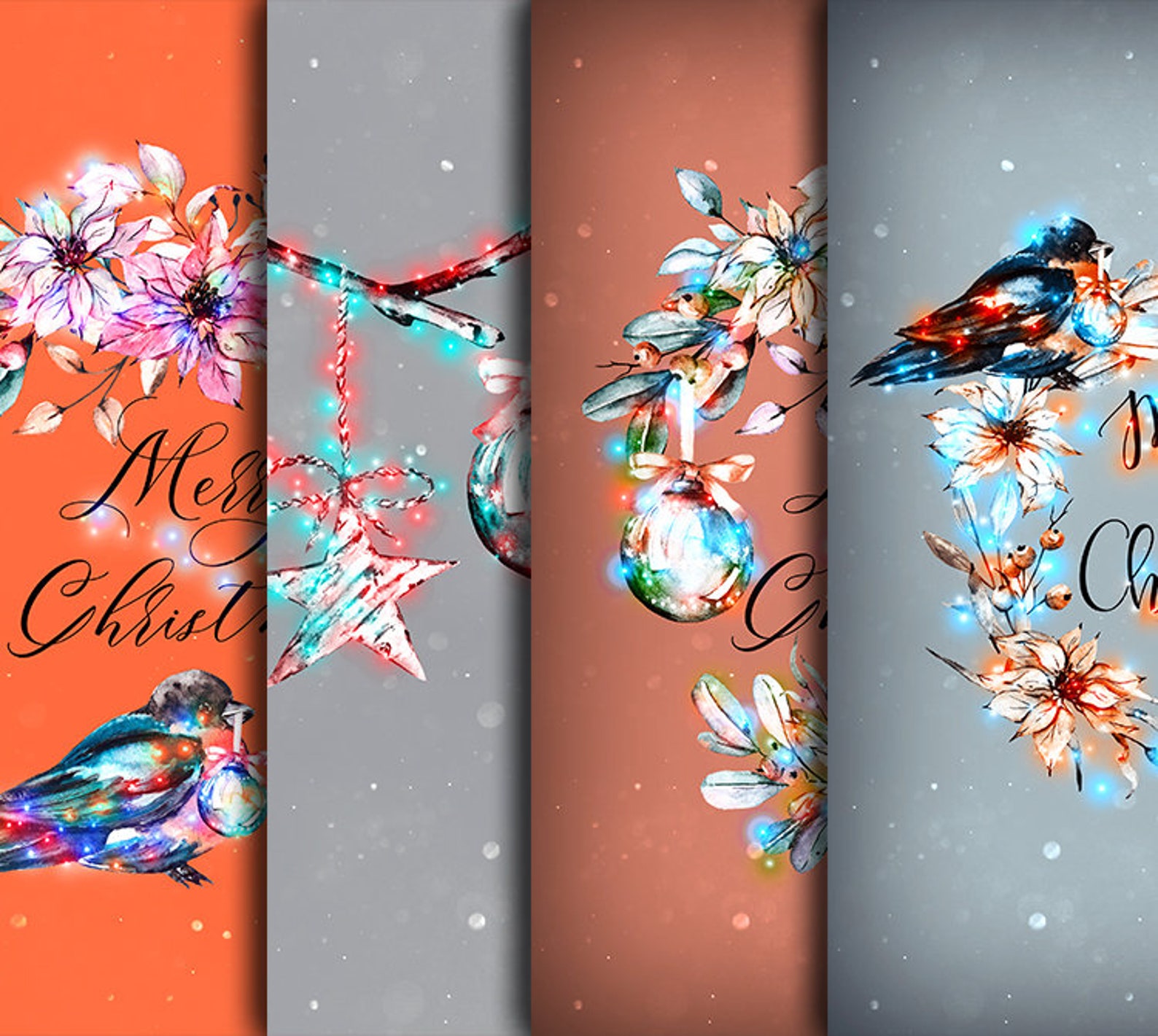 DIGITAL Christmas Lights Digital Paper Download - Etsy