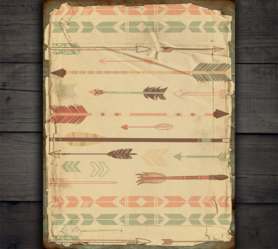 DIGITAL Vintage Aztec Digital Paper Download VBM1995 | Etsy