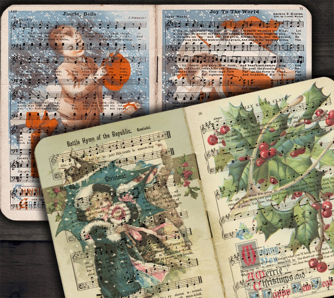 DIGITAL Vintage Christmas Digital Paper Download - Etsy