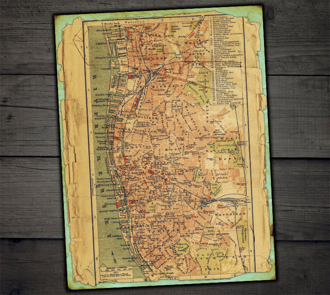 DIGITAL Vintage Grunge Maps - Digital Collage Sheet Download - VBM1677 ...