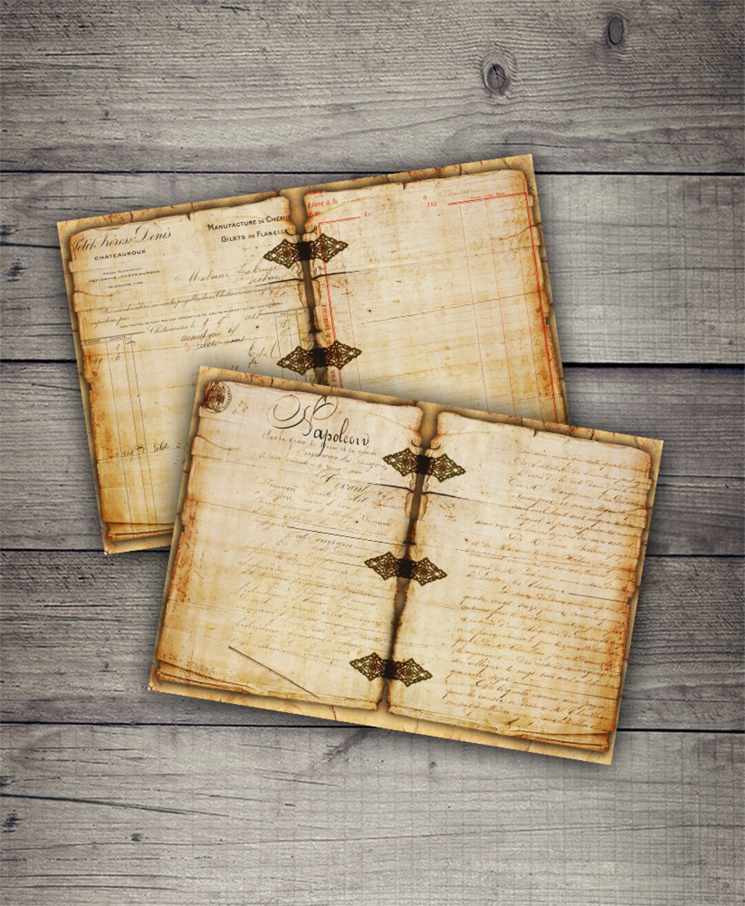 Vintage Grunge Journal Pages: Printable Digital Collage Sheet (digital ...