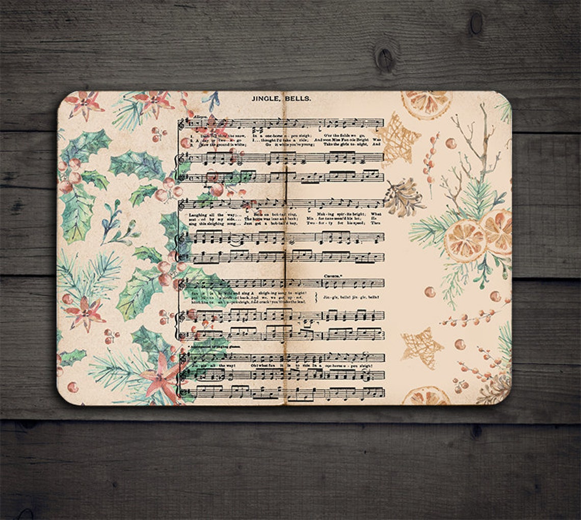 DIGITAL Christmas Music Sheets Printable Graphics Christmas | Etsy