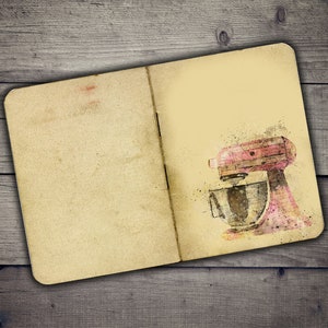 DIGITAL Vintage Mixer Recipe Book Printable - Digital Papers - Digital ...