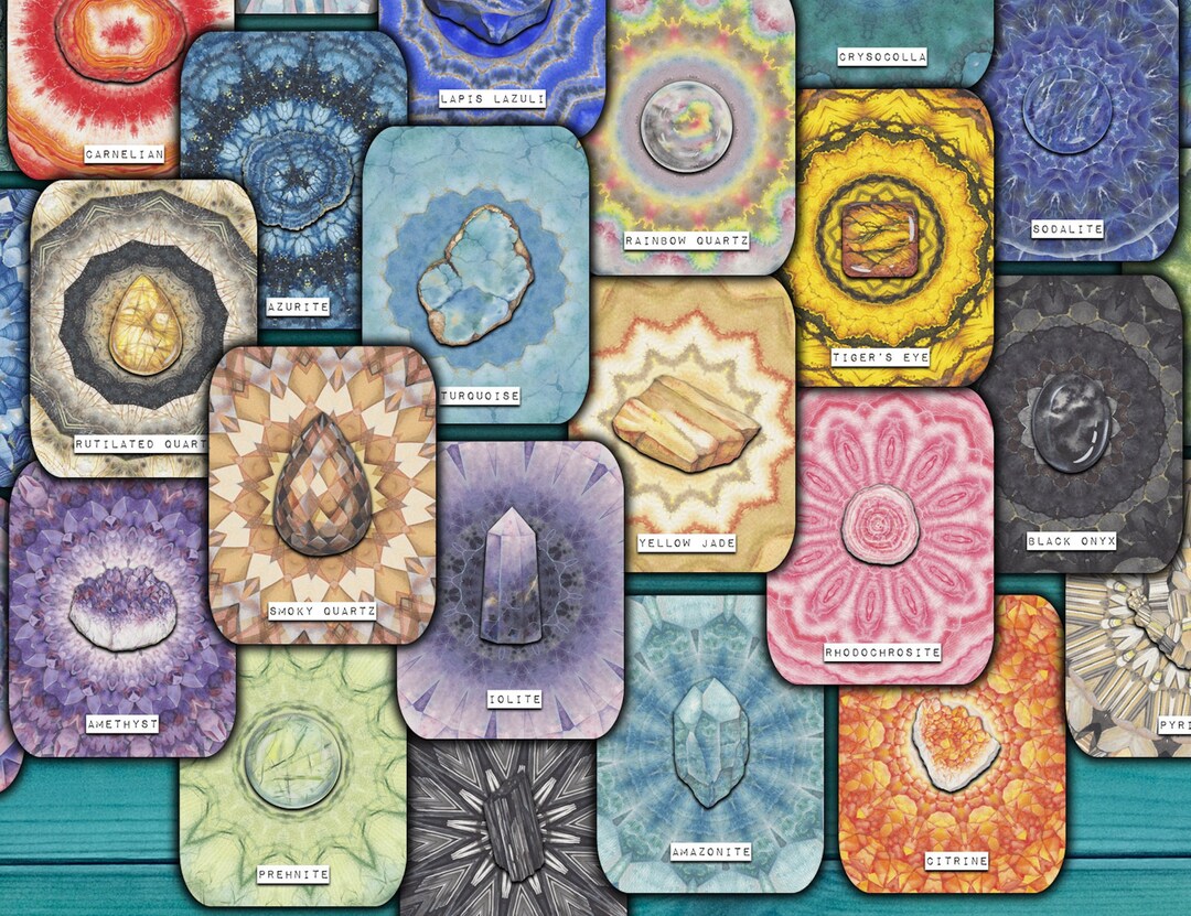 DIGITAL Crystal Oracle Cards - Printable Oracle Deck - Crystals, Oracle ...