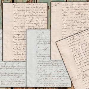 DIGITAL Antique 1700's Handwritten French Letters - Printable ...