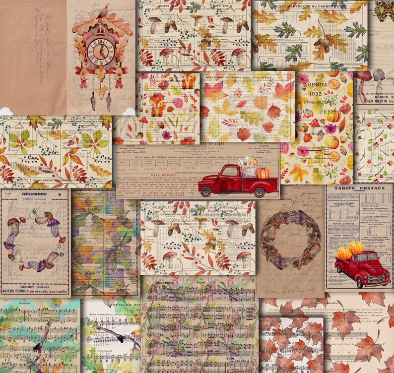 DIGITAL Fall Junk Journal Mega Bundle Ephemera Autumn Junk - Etsy
