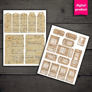 DIGITAL Vintage Junk Journal Kit Download - Printable Vintage Ephemera ...