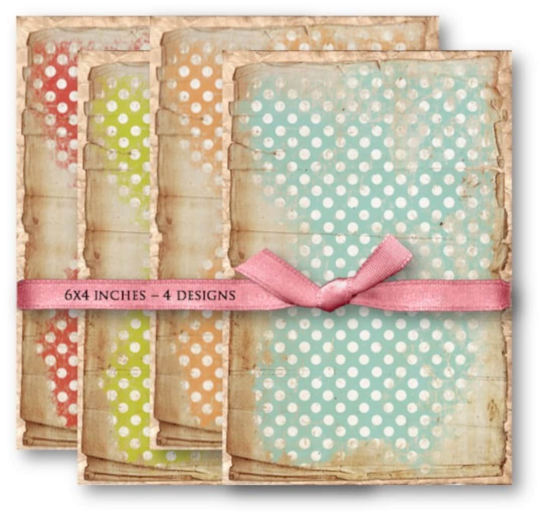Shabby Chic Polka Dot Paper: 6x4 Digital Collage Sheet (digital ...