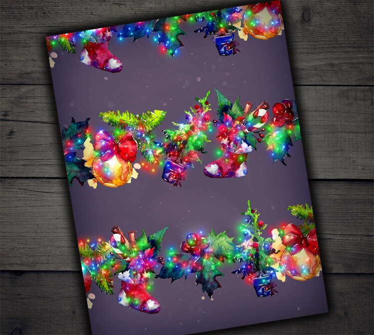 DIGITAL Christmas Lights Digital Paper Download - Etsy