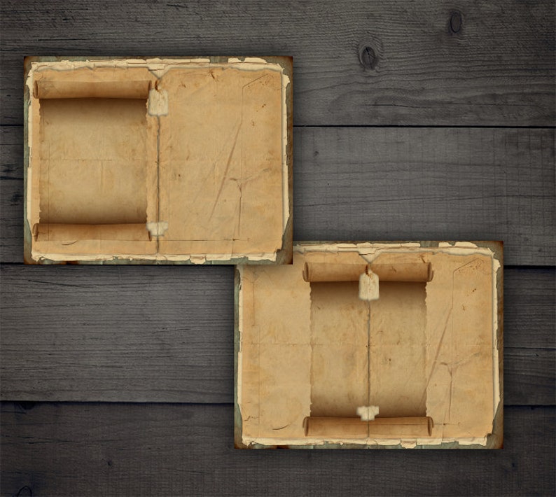DIGITAL Vintage Scroll Junk Journal Pages Printable Scroll - Etsy