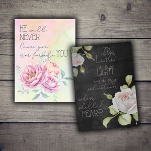 DIGITAL Printable Bible Verses Scripture Quote Cards - Digital Collage ...
