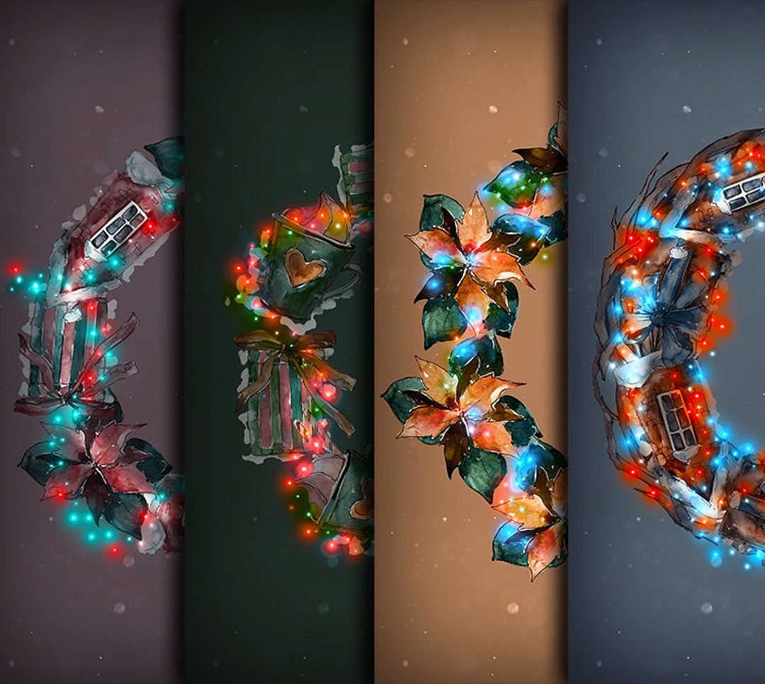 DIGITAL Christmas Lights Digital Paper Download - Etsy