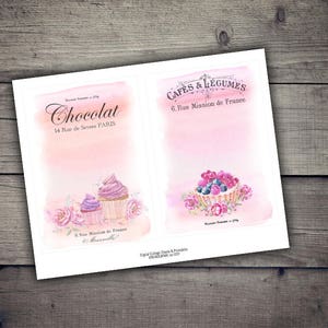 DIGITAL French Bakery - Cupcakes and Desserts Digital Collage Sheet ...