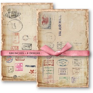 DIGITAL Postal Stamps Digital Collage Sheet Download -843- Digital ...