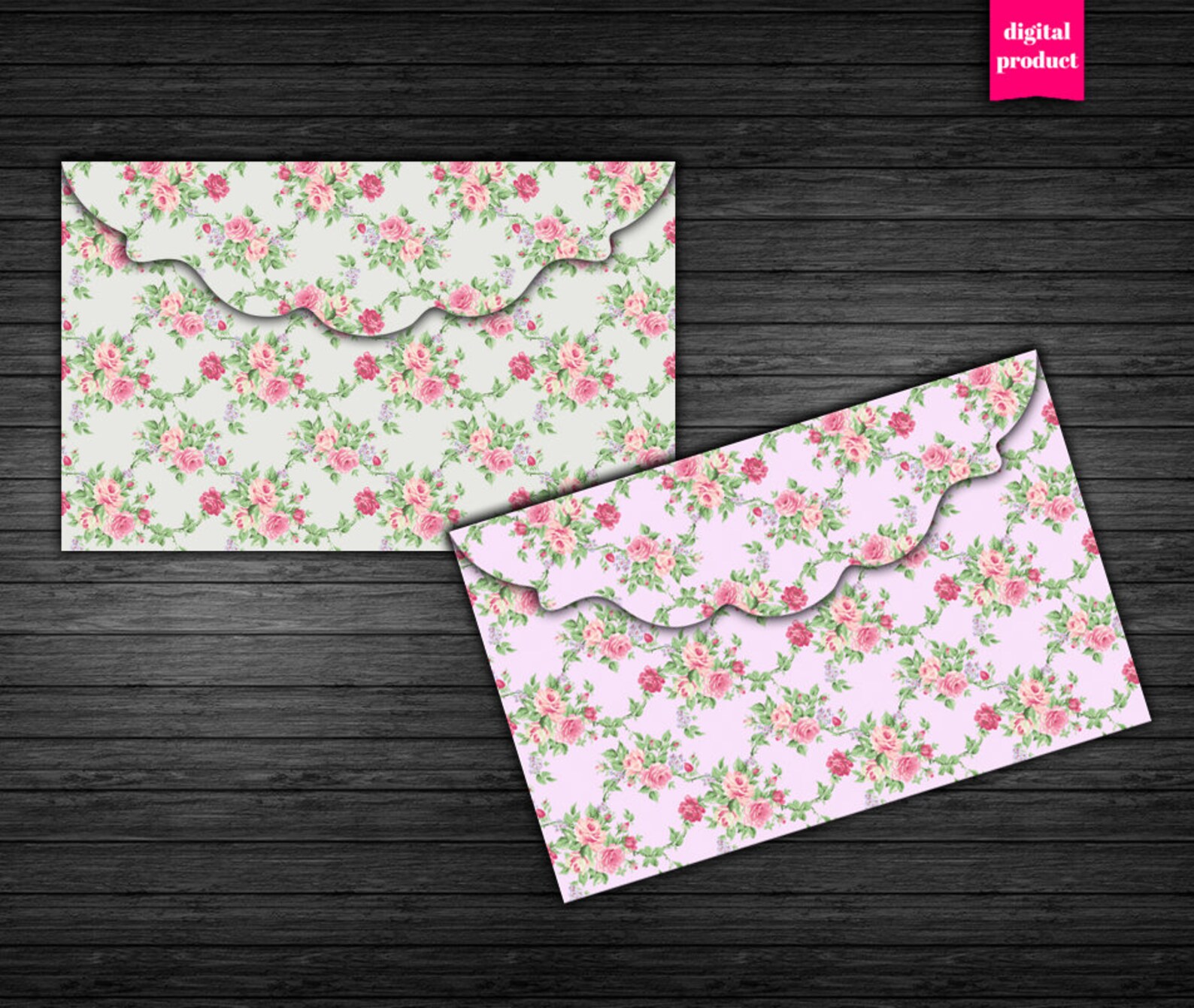 DIGITAL Floral Envelopes Printable Envelopes Download - Etsy