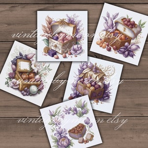 Digital Paper Download, Junk Journal Supplies, Digital Desserts and ...