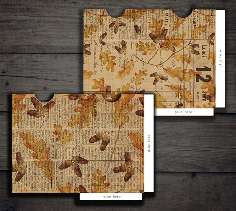 DIGITAL Vintage Fall Printable Envelopes - Digital Collage Sheet ...